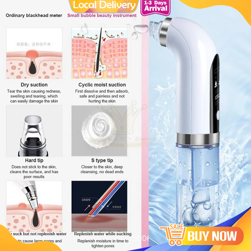Blackhead Remover Electric Whitehead Remover Vacuum Acne Facial Cleaner ...