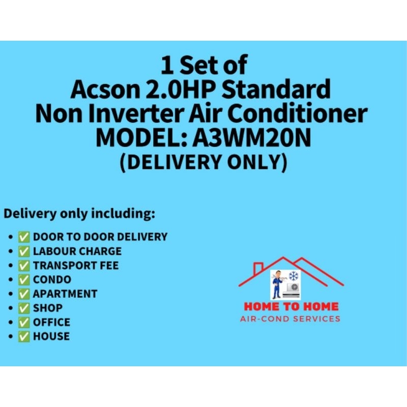 [Including Installation] Acson 2.0hp (A3WM20N) R32 Standard Non ...