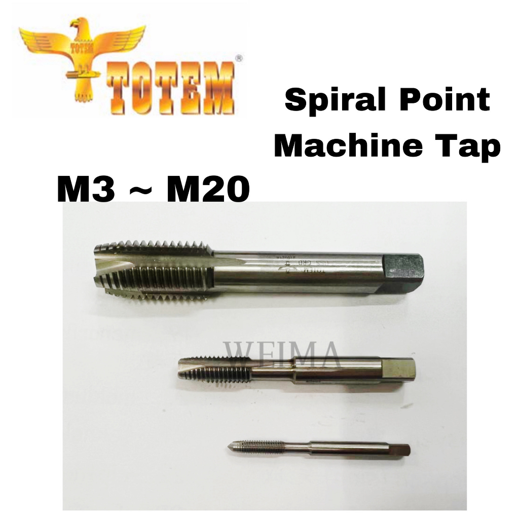 TOTEM SPIRAL POINT MACHINE TAP M3 to M12 METRIC THREAD SIZE | Shopee Malaysia
