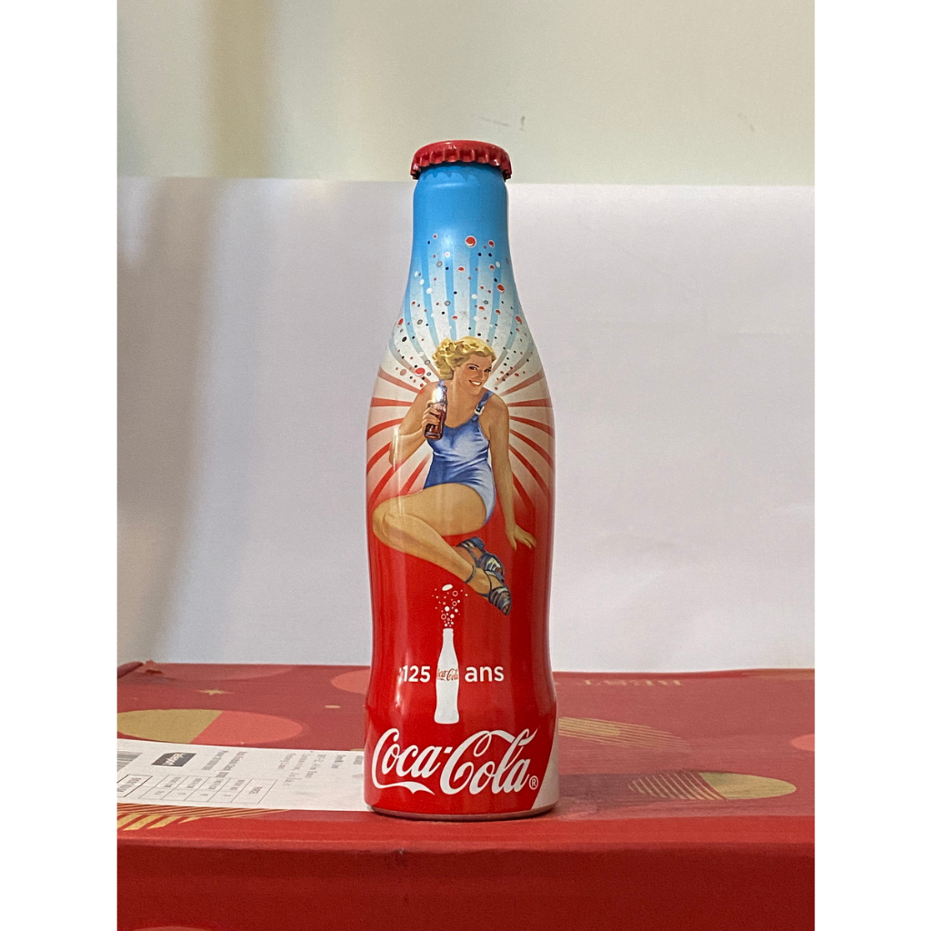 France Coca Cola Zero 125th Anniversary Aluminum Full Bottle | Shopee ...