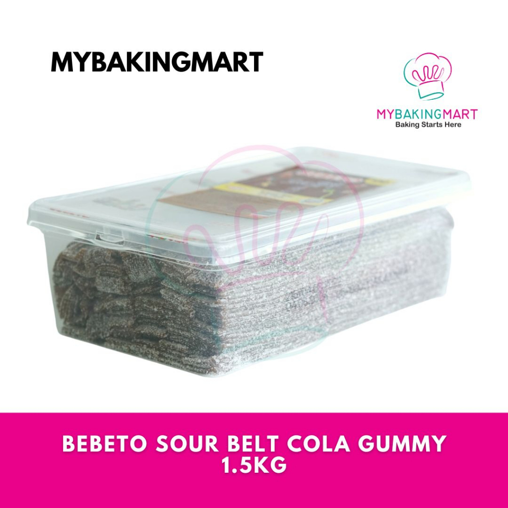 Mybakingmart | Bebeto Cola Sour Belt Candy Gummy 1.5kg | Shopee Malaysia