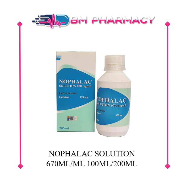 NOPHALAC SOLUTION LACTULOSE 670MG/ML 100ML / 200ML FOR CONSTIPATION ...