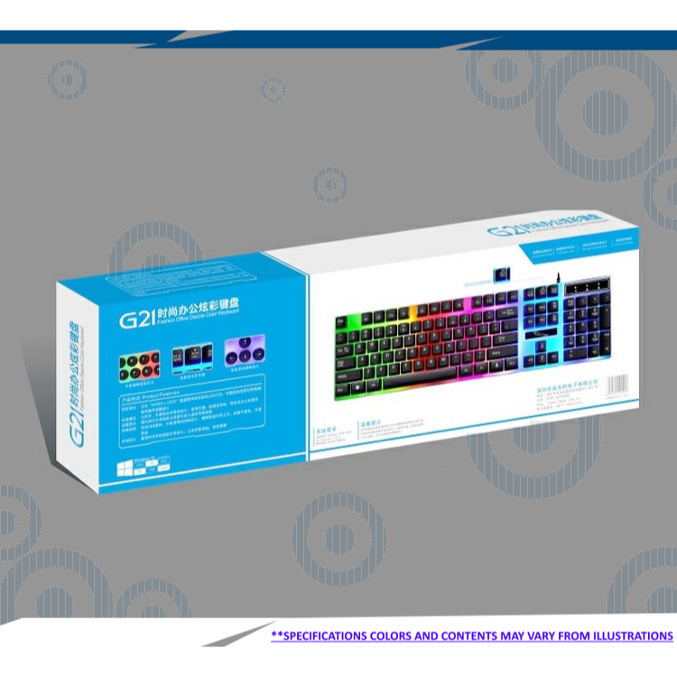 OEM Dazzle Color Computer Wired USB Keyboard Only for Office and Home ...