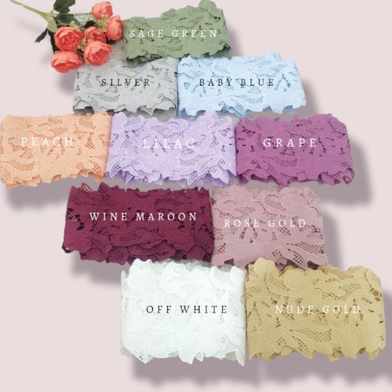 BORDER LACE SULAM HAURA KHAS UNTUK DIJAHIT DI BAJU KURUNG | Shopee Malaysia