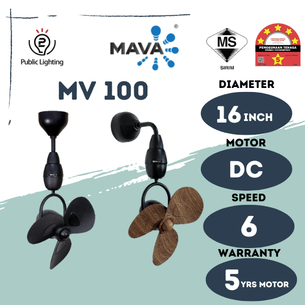 MAVA Ceiling/Wall Fan MV100 [SIRIM] | Shopee Malaysia
