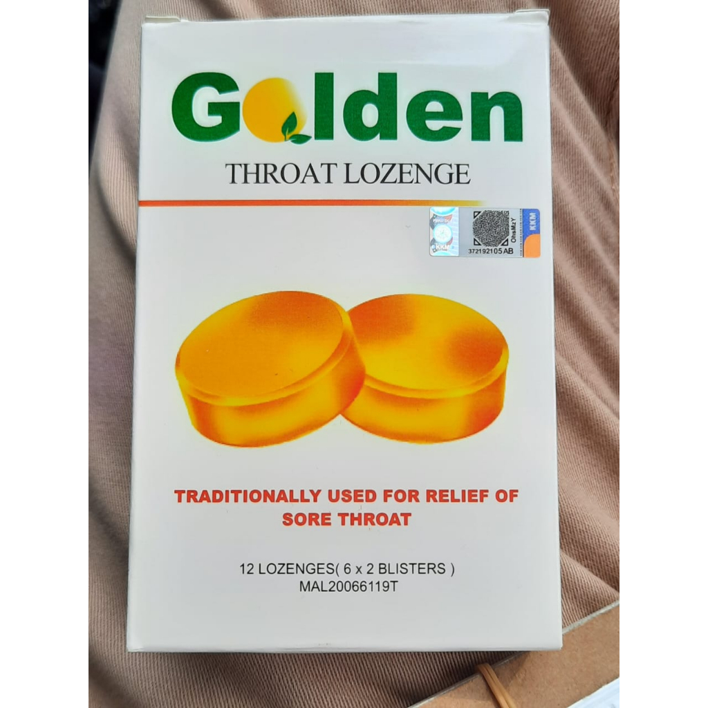 Golden Throat Lozenge 12 Lozenge ( 6 X 2 Blisters ) 金嗓子喉片 (12粒糖 x 1小合 ...