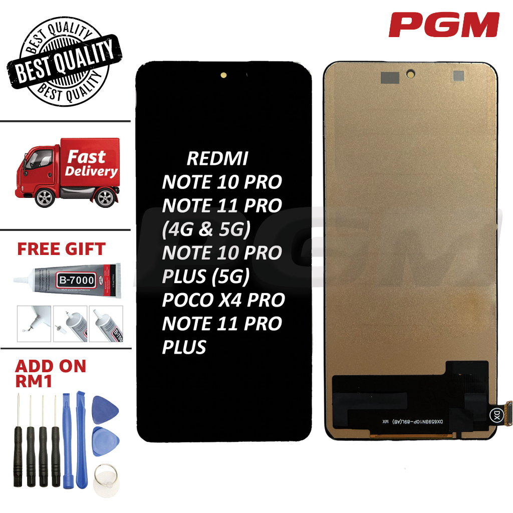 LCD TOUCH SCREEN DIGITIZER COMPATIBLE WITH RED NOTE 10 PRO (4G)/NOTE 11 ...