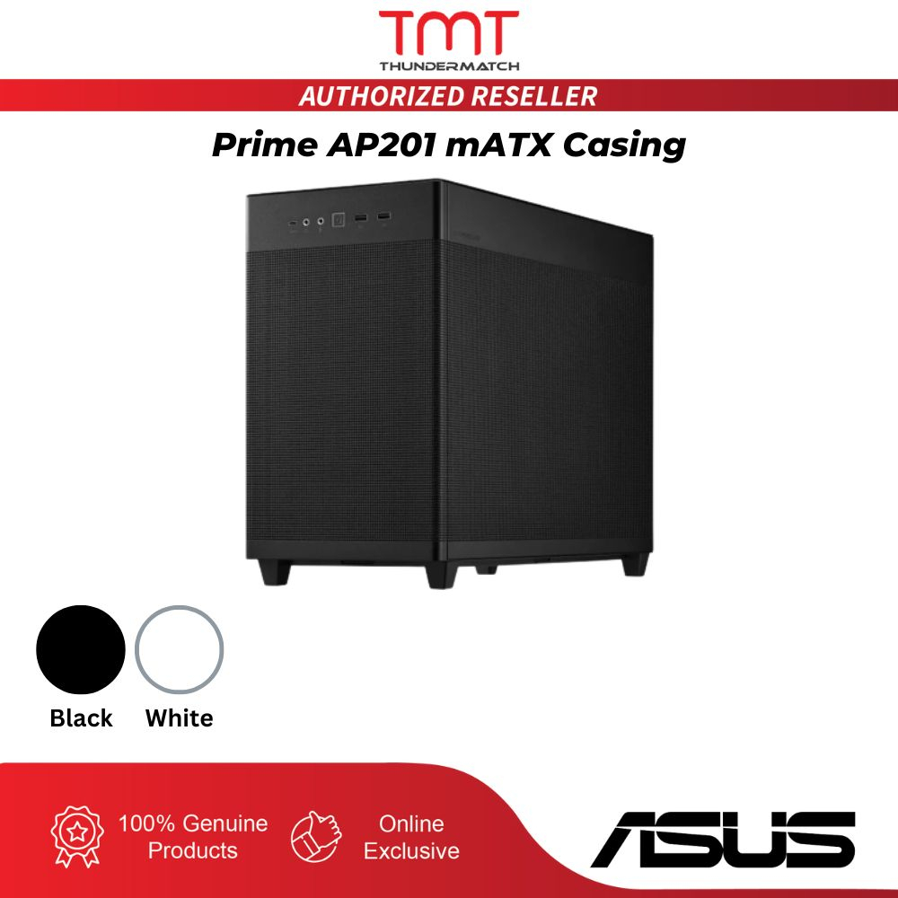 TMT Asus Prime AP201 mATX Casing Black / White | Shopee Malaysia