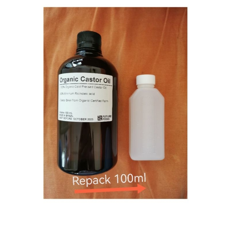 FUTURE FOOD 100% Organic Cold Pressed Castor Oil Ricinoleic Acid ...