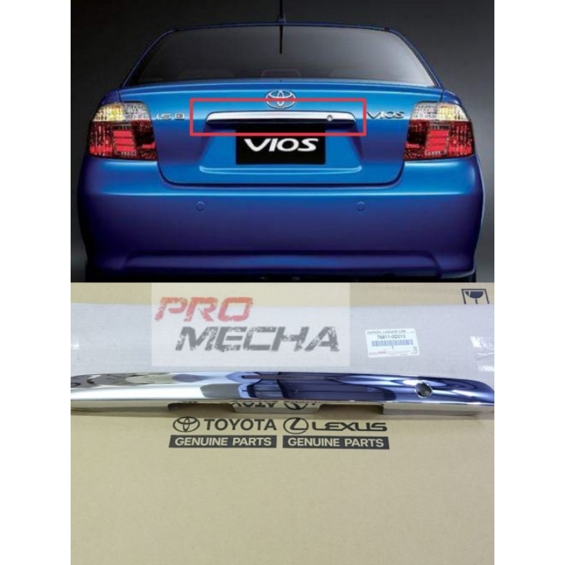 ORIGINAL TOYOTA VIOS NCP42 1.5G 2003~2006 REAR BONNET TOP MOULDING ...