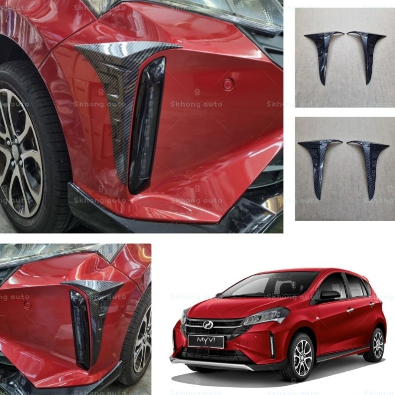 perodua myvi 2021-2023 front bumper canard garnish sportivo design myvi ...