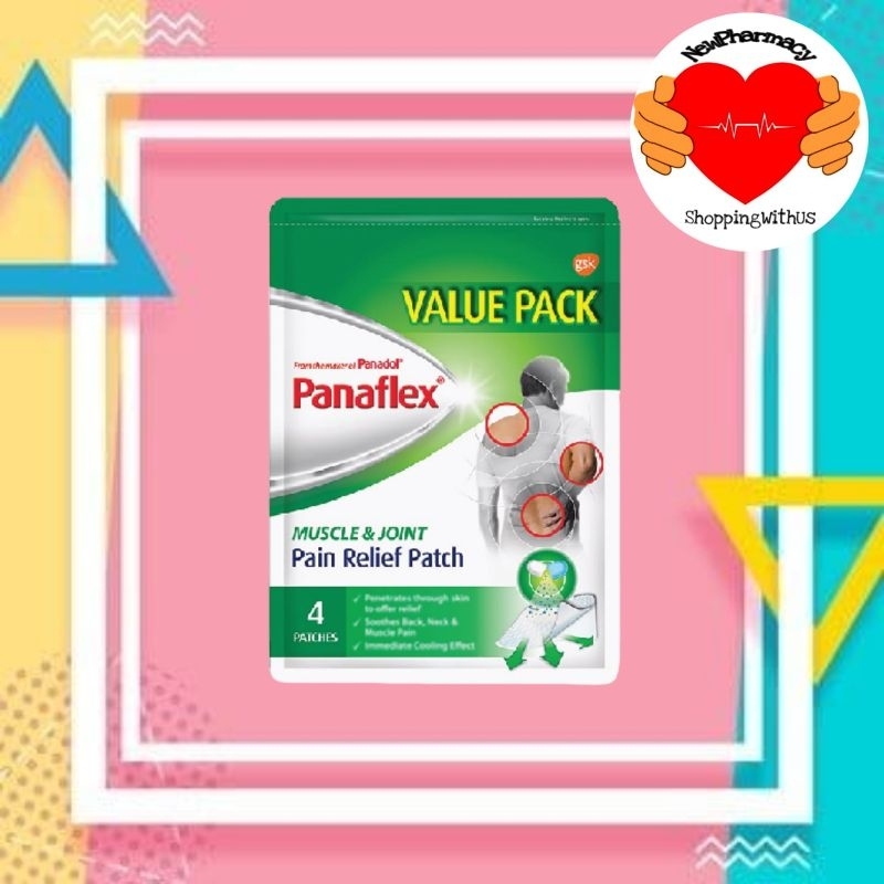 Panaflex Muscle & Joint Pain Relief Patch 4's 10cm x 6cm (Exp-09/2026 ...