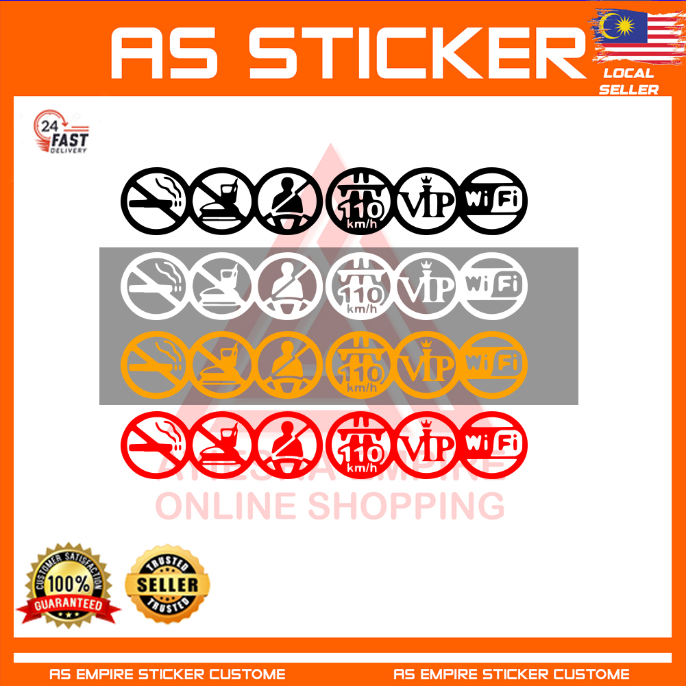sticker WIFI BULAT CERMIN VIP NO SMOKING DLL 2PCS | Shopee Malaysia
