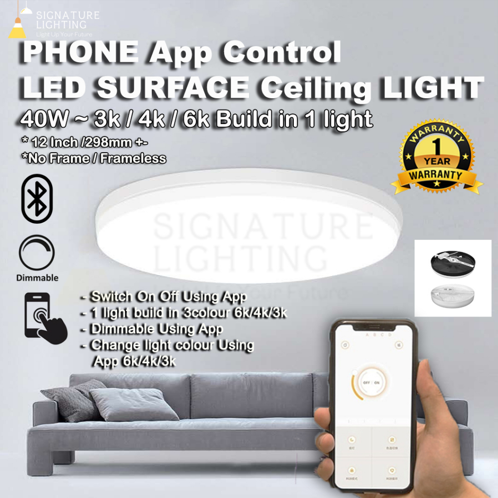 SMART Led downlight Surface Mount 3 colour 40w 28w dimmable frameless ...