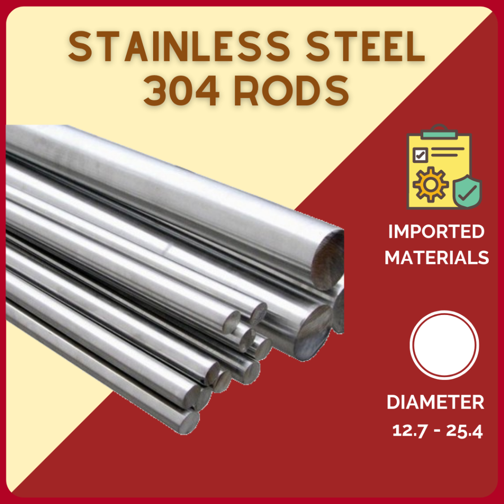 304 Rod Stainless Steel Shaft SS304 Stainless Steel Rod SS304不锈钢 白钢304 ...