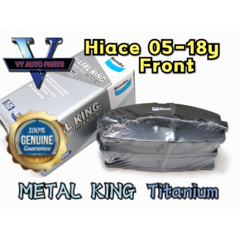 Bendix Metal King Disc Brake Pad Toyota Hiace KDH200 KDH202 Front ...