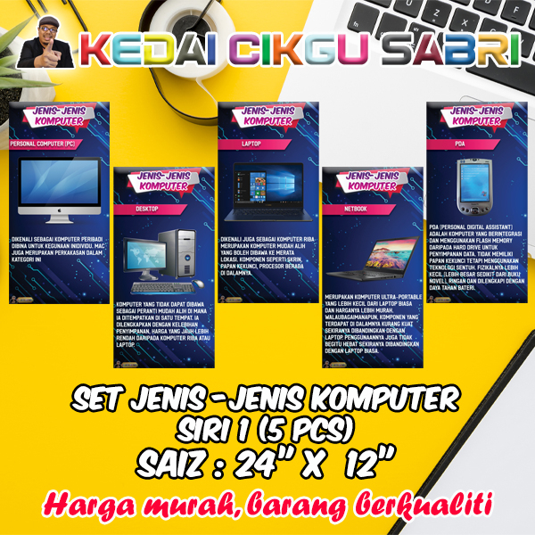 SET BANNER BAJET JENIS-JENIS KOMPUTER (5 PCS/SET) | Shopee Malaysia