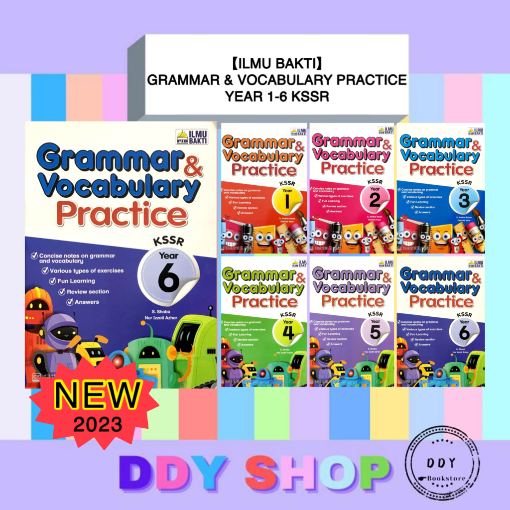【Ilmu Bakti】Grammar & Vocabulary Practice Year 1 2 3 4 5 6 KSSR 2023 ...