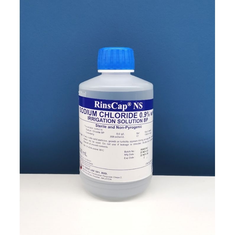 RinsCap NS SODIUM CHLORIDE IRRIGATION SOLUTION BP 500ML | Shopee Malaysia
