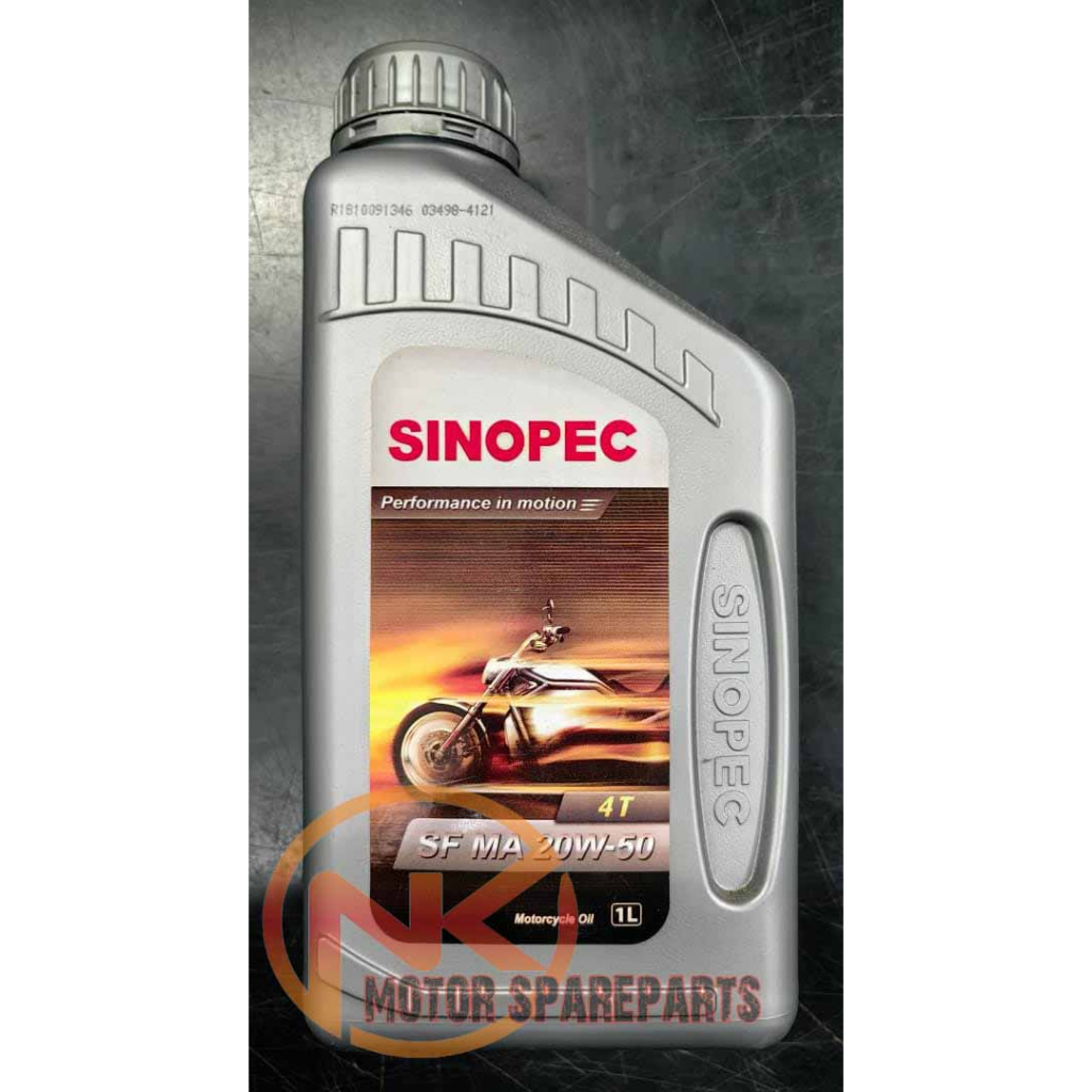4T Oil (SINOPEC) 20W50 SF MA/ 15W40 SG MA 100% Made In SINGAPORE ...