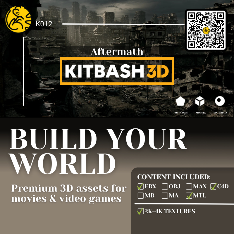 K012-🔥Kitbash3D | Full set【 Aftermath - 2.5gb】 Kitbash 3d - Detail 3D ...