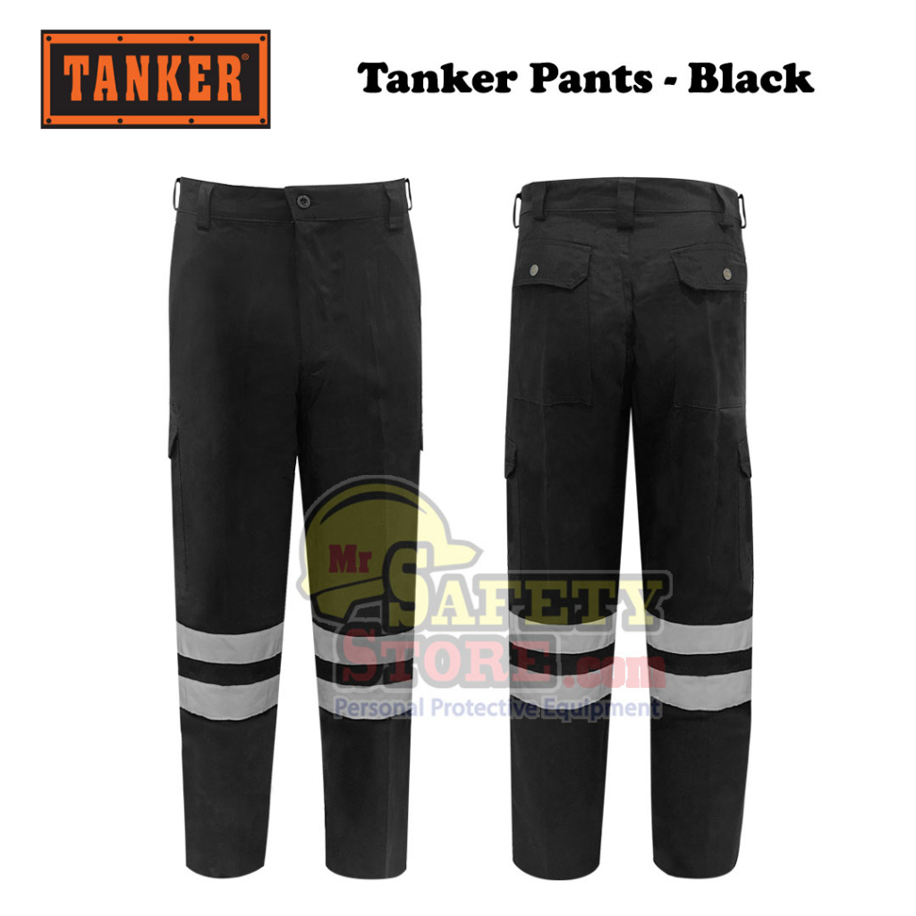 Tanker Pants - Black (with 2'' Reflective) | Shopee Malaysia