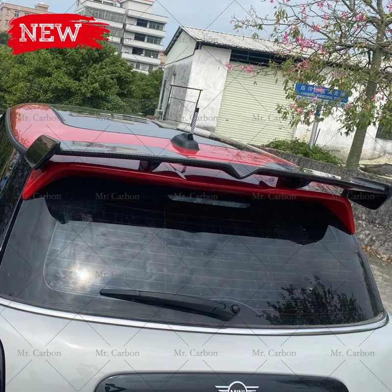 Mini cooper S F55 F56 Carbon fiber rear roof top spoiler lip GM Gigamot ...