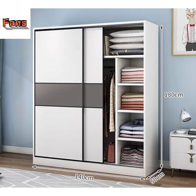 New Modern Sliding Wardrobe Almari Baju Bedroom Multi Function Stylish ...