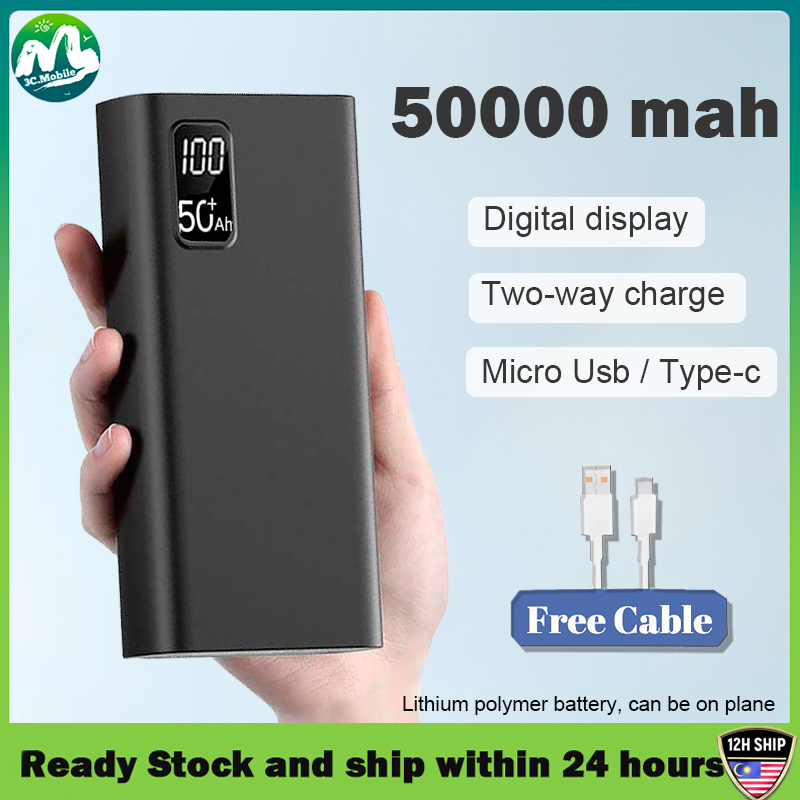 A35 PowerBank 50000mAh Portable Digital Display Input Dual Output ...