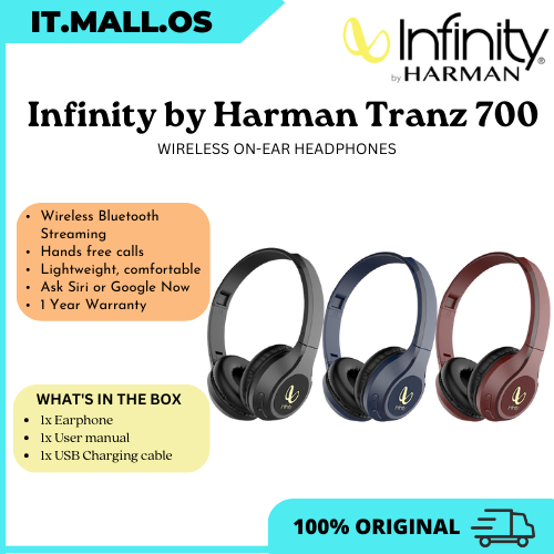 Infinity by Harman Tranz 700 Wireless Bluetooth Headphone - 20 Hours ...