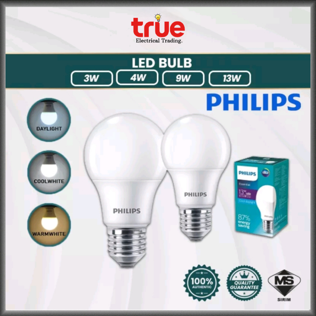 [SIRIM] PHILIPS 9W 13W E27 LED Bulb Philips LED Downlight Philips LED ...