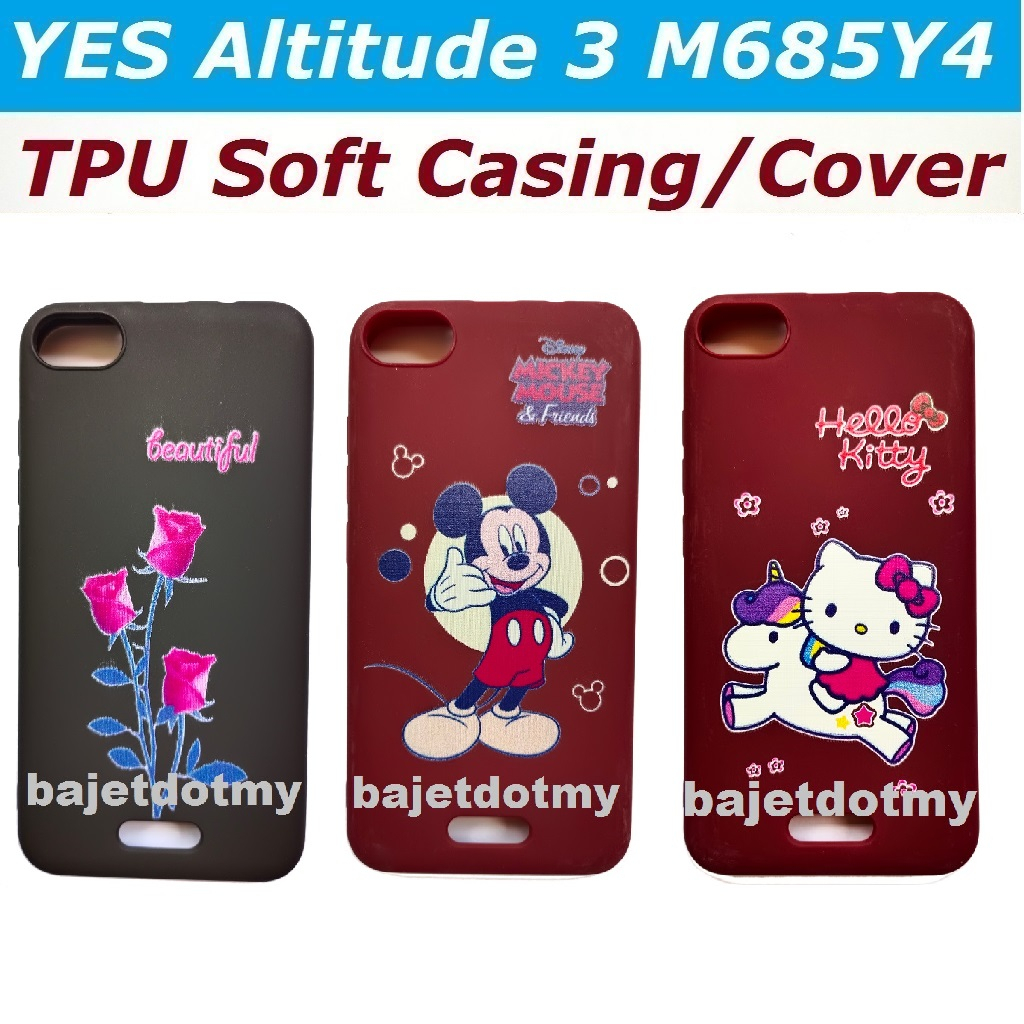 YES Altitude 3 M685Y4 M685 case casing corak karton soft cartoon back ...