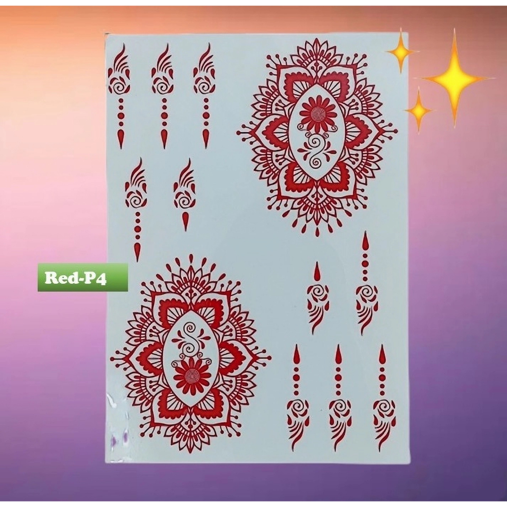 INAI 3D Pelekat HENNA Sticker inai viral Segera Pelekat Pengantin Inai ...