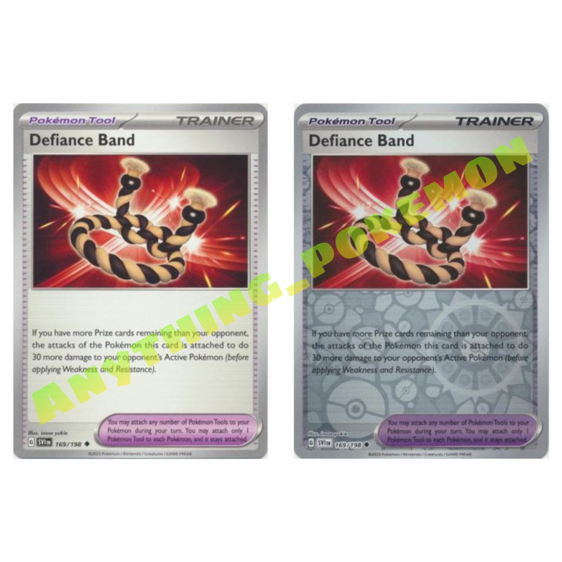 Pokemon Trainer Card - Defiance Band 169/198 - NORMAL/REVERSE HOLO ...