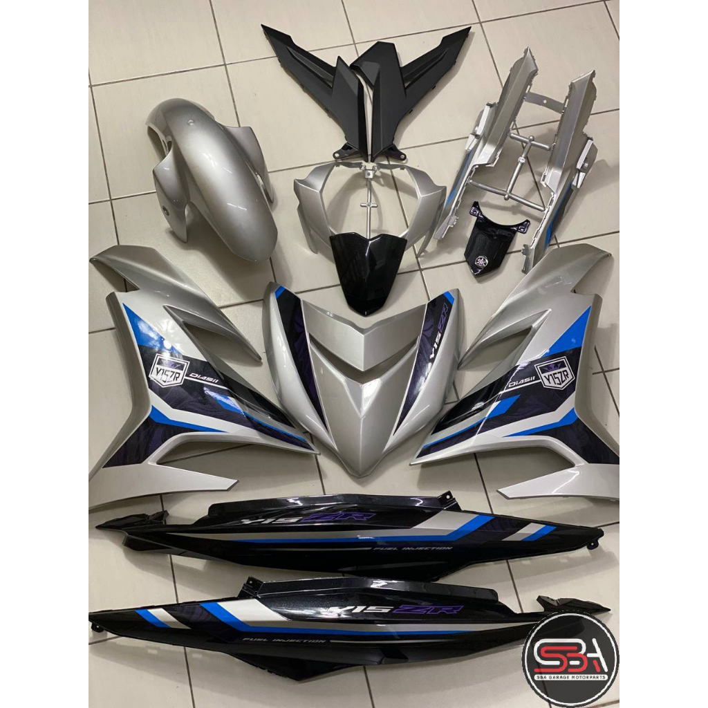 COVERSET SIAP TANAM Y15 Y15ZR YSUKU V1 V2 SILVER KILAT 2023 DESIGN ...
