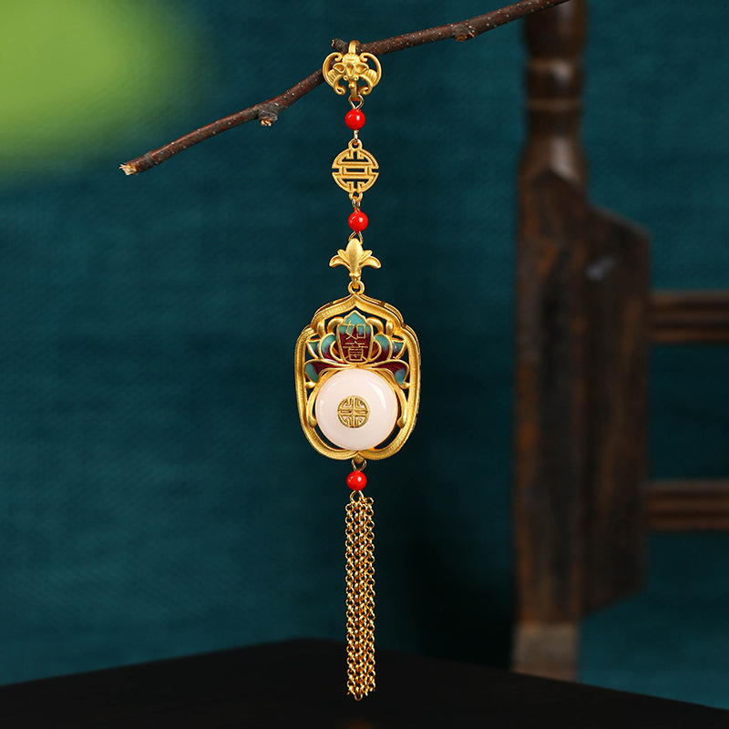 Chinese Style Retro Creative Handmade Enamel Ruyi Peace Brooch Press ...