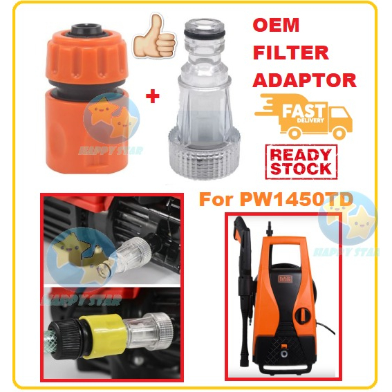 ADAPTOR FILTER OEM PW1450TD BLACK AND DECKER PW1450 CONNECTOR PIPE HOSE ...