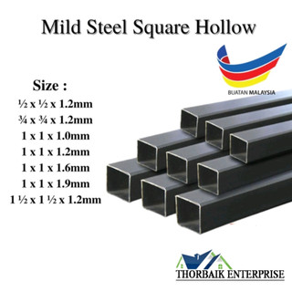 BESI/MILD STEEL SQUARE HOLLOW BESI 1/2",1",1.5" | Shopee Malaysia