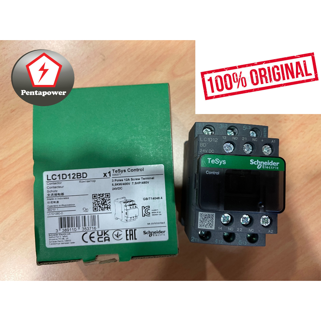 Schneider LC1D12BD 24VDC TeSys D contactor - 3P(3 NO) - AC-3 - = 440 V ...