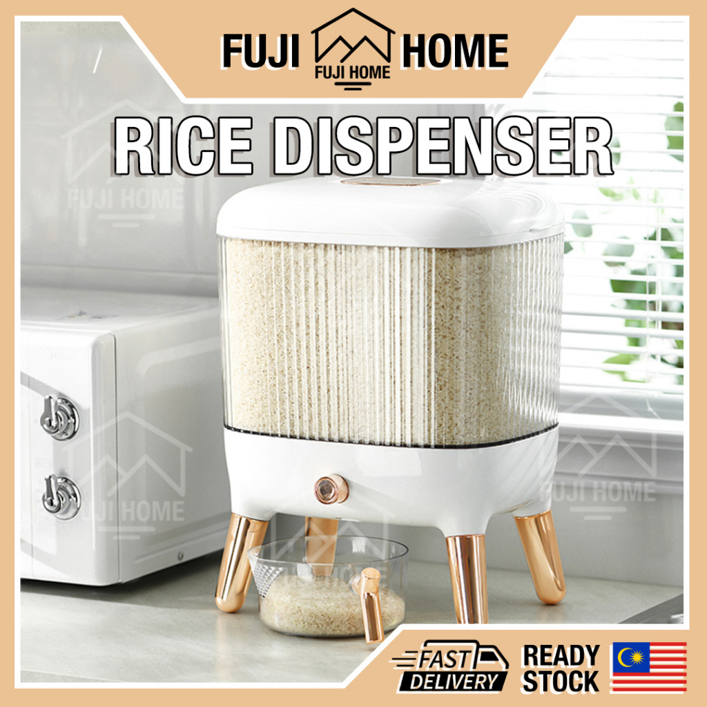 🏠READY STOCK🏠10KG Automatic Rice Dispenser Rice Storage Box Rice ...