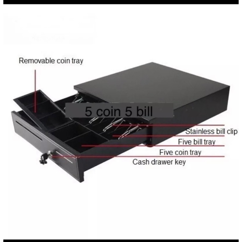 5 coin 5 bill Cashier System cash drawer cash box money box lock box ...