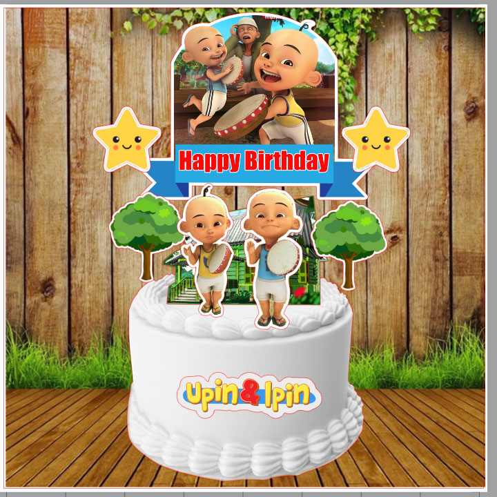 Upin & Ipin Kompang cake Topper 027 | Shopee Malaysia