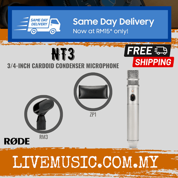 Rode NT3 Medium-diaphragm Condenser Microphone ( NT-3 ) | Shopee Malaysia