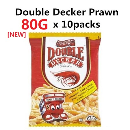 Double Decker Snack Prawn Keropok 80g x 10packs | Shopee Malaysia