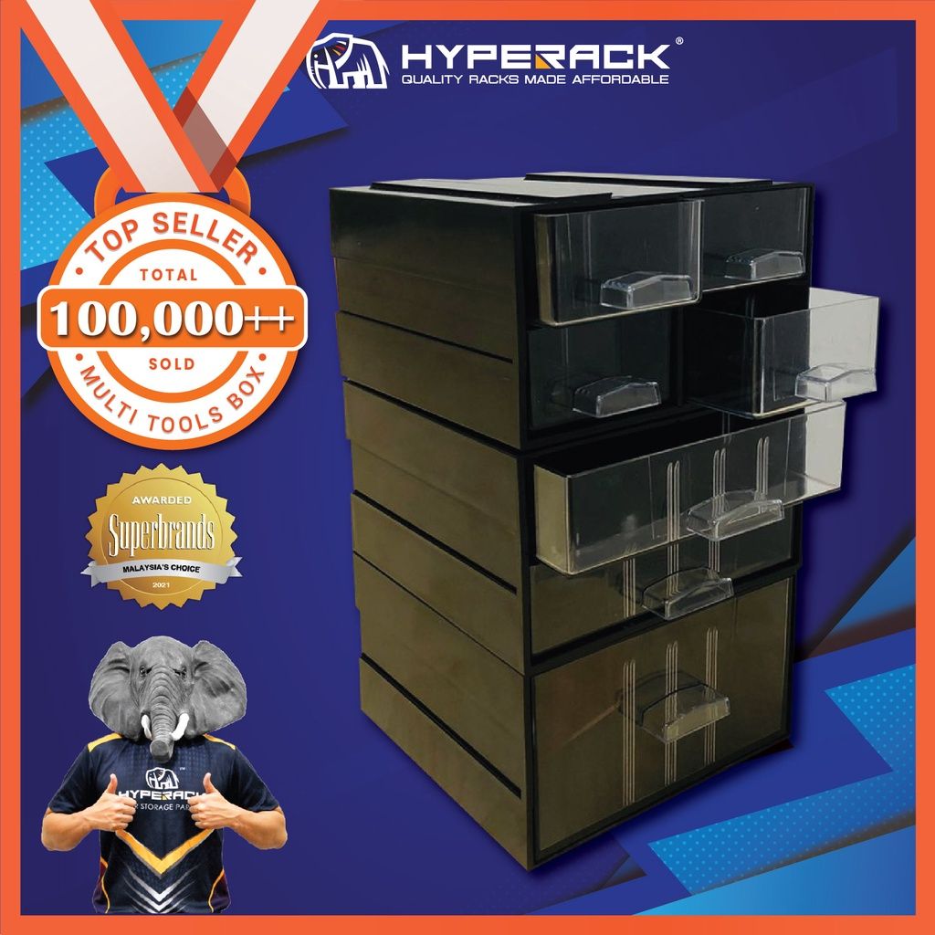 🐘HYPERACK™️ Storage Box Transparent Drawer Box Jewellery Box | Shopee ...