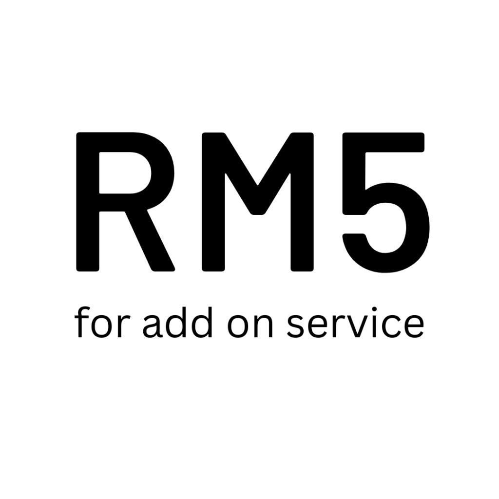 RM5 for add on service only ( not include any items ) | Shopee Malaysia