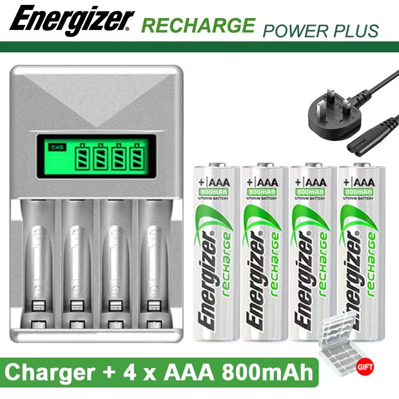 Energizer AA/AAA Rechargeable Battery 1.2V Ni-MH NiMH 2000mAh 800mAh 4 ...