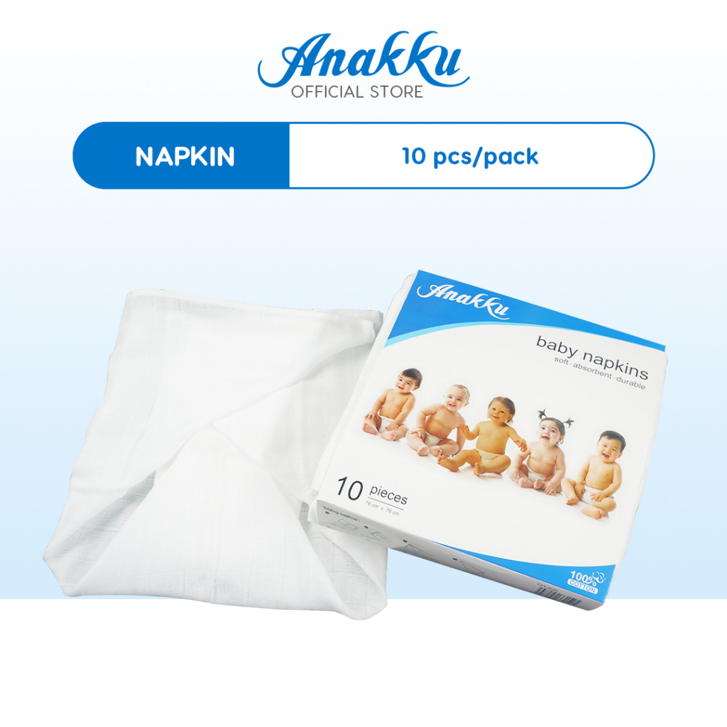 Anakku White Napkin (10 Pcs) 121-620 | Shopee Malaysia