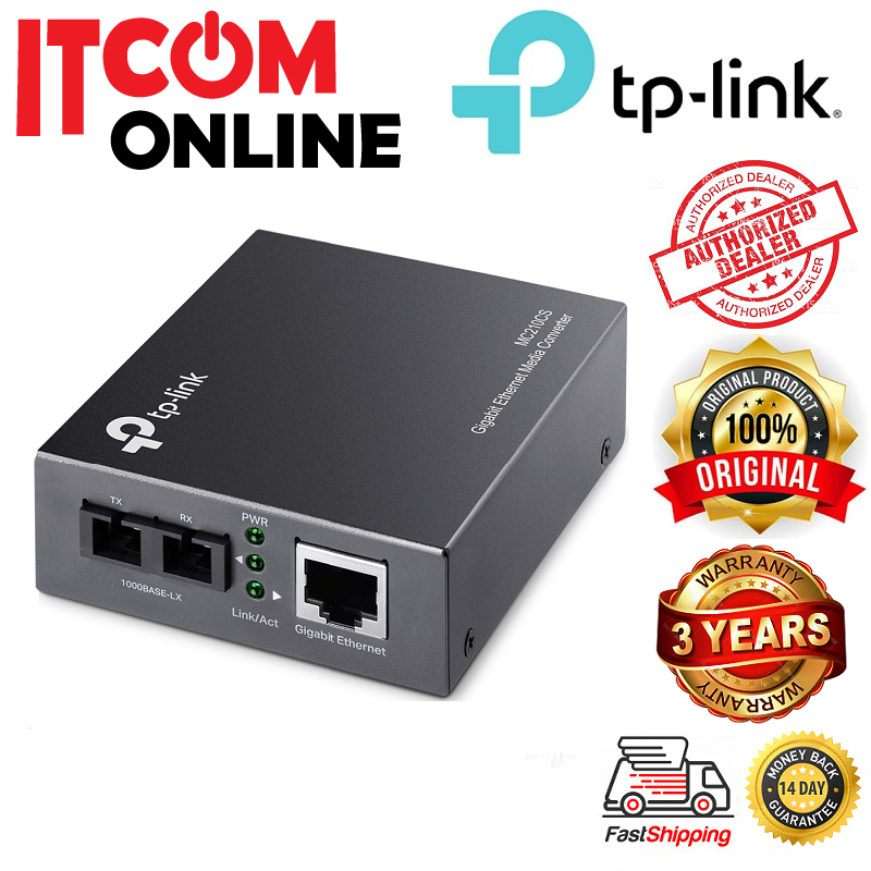 TP-LINK GIGABIT TO SC FIBER SINGLE MODE MEDIA CONVERTER (MC210CS) | Shopee Malaysia