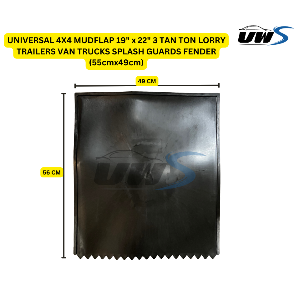 UNIVERSAL 4X4 MUDFLAP 19" x 22" 3 TAN TON LORRY TRAILERS VAN TRUCKS ...